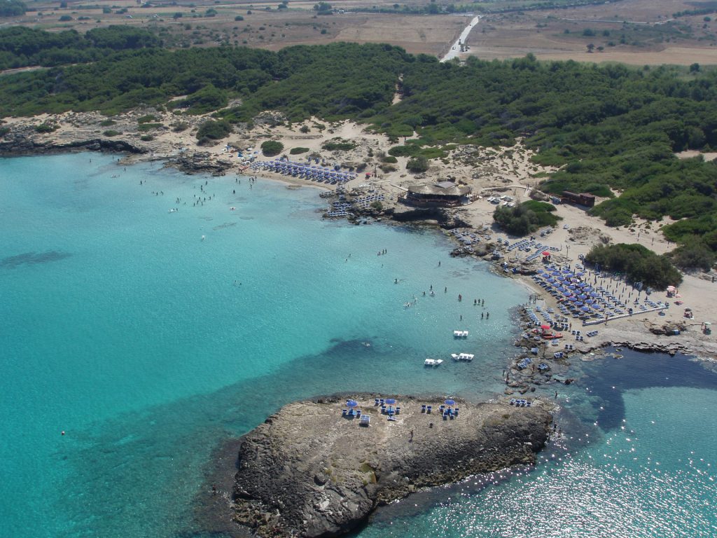 Lo spiaggia di Punta della Suina a Gallipoli